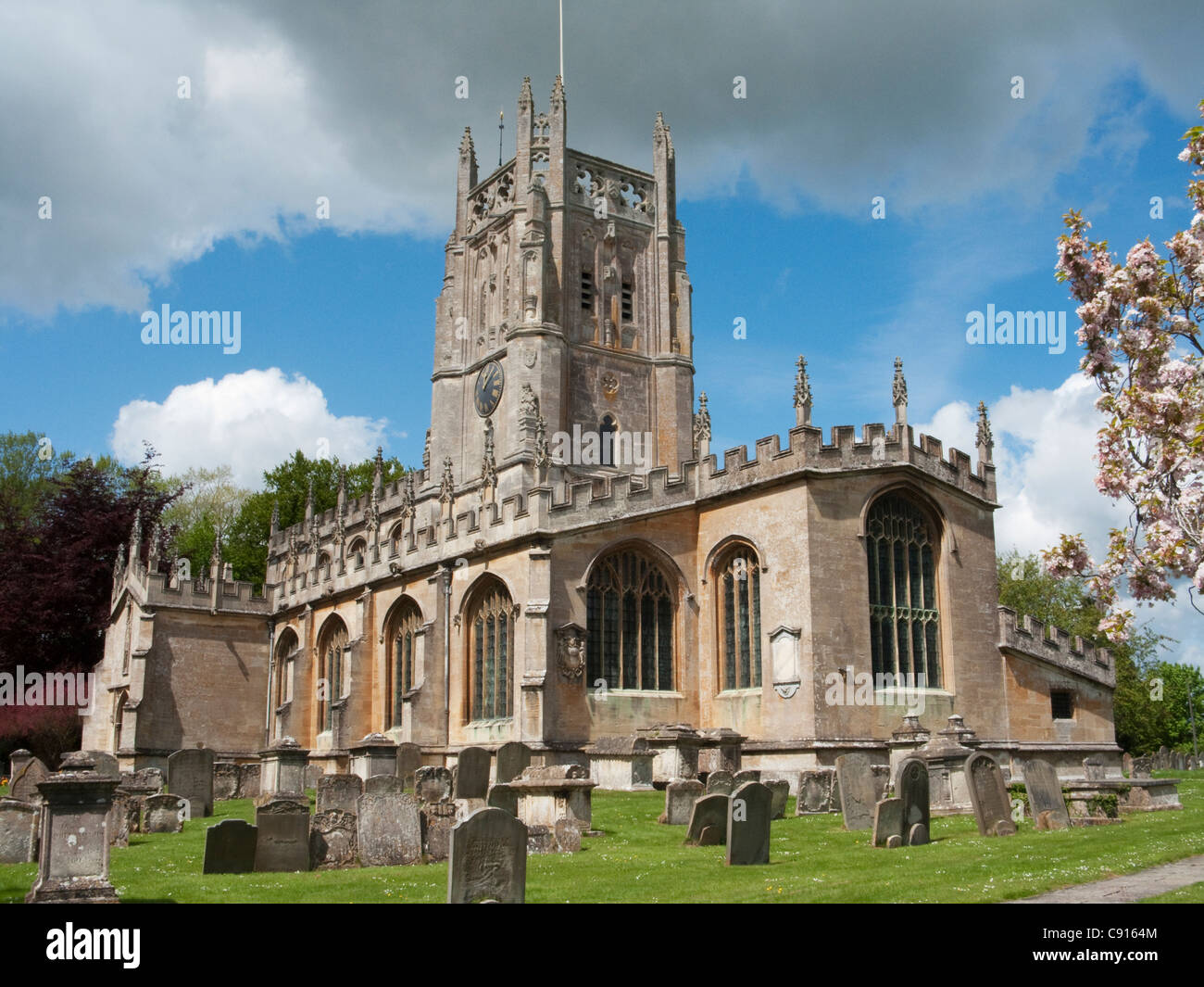 Fairford town has a large wool church built in the 15th century with ...