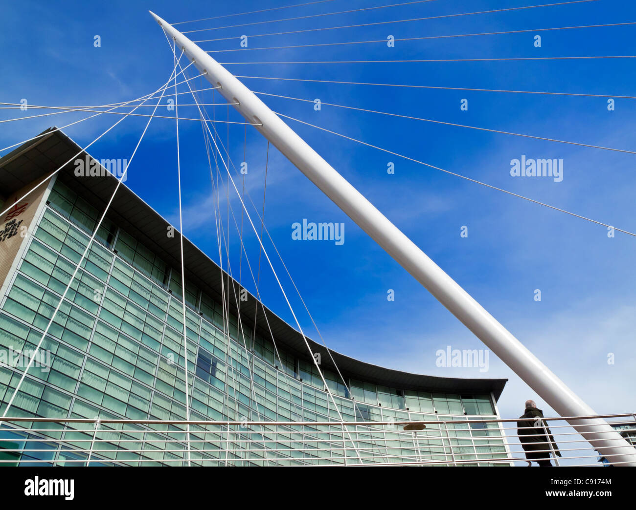 River irwell pedestrian bridge hi-res stock photography and images - Alamy