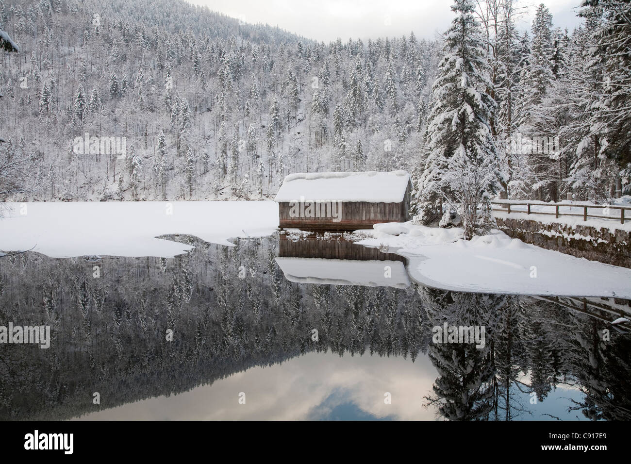 Lake Toplitz is a high mountain lake which freezes in winter. It was ...