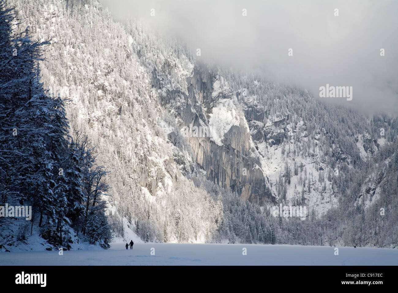 Lake Toplitz is a high mountain lake which freezes in winter. It was ...