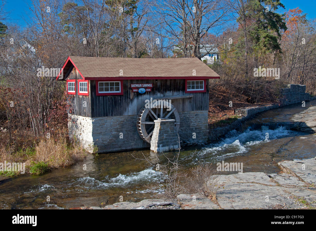 Batman sawmill in Sheguiandah, Manitoulin Island, Ontario Stock Photo ...