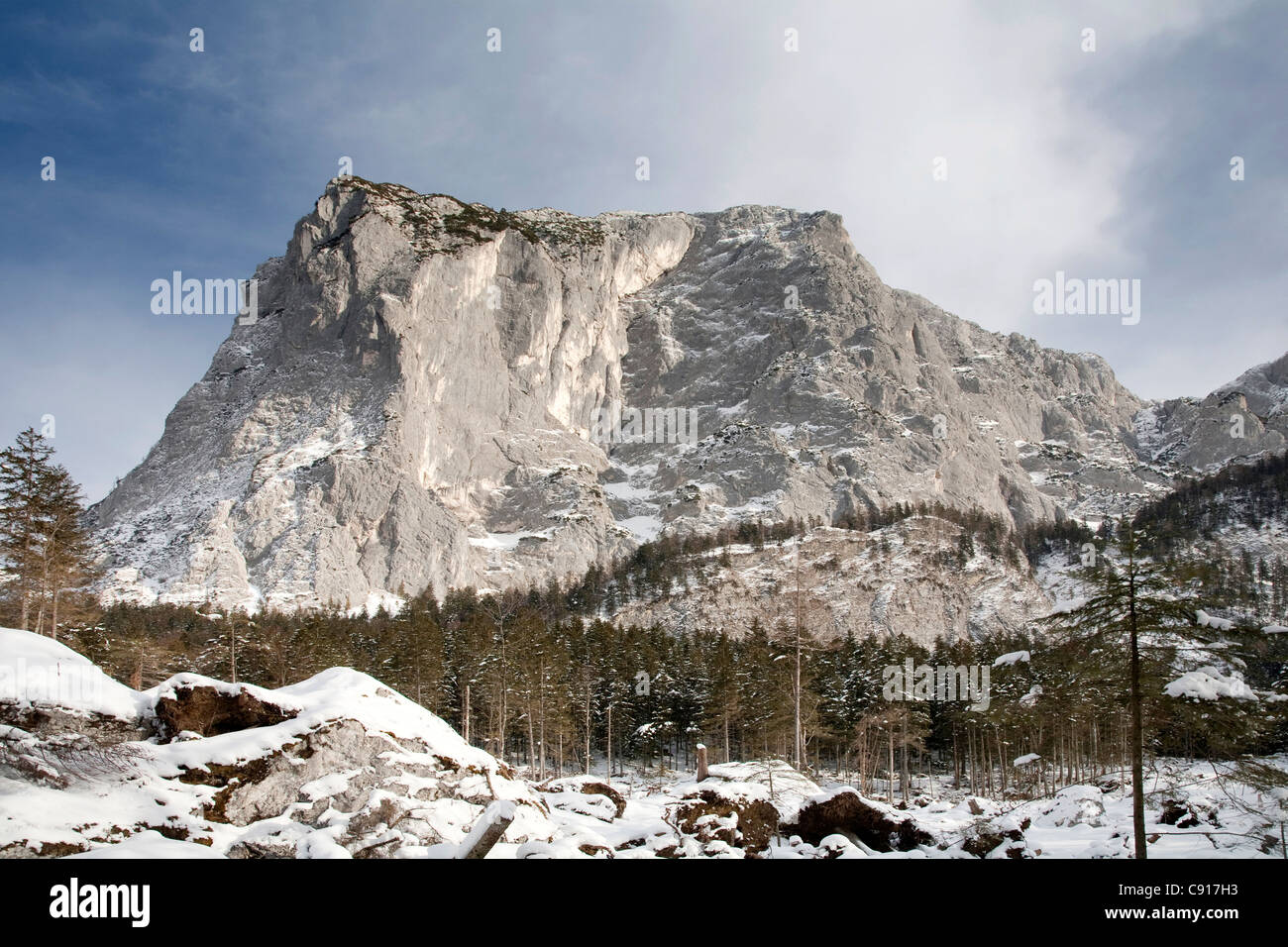 Lake Toplitz is a high mountain lake which freezes in winter. It was ...