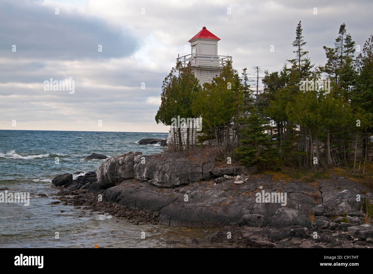 The lighthouse at South Baymouth, Manitoulin Island Stock Photo - Alamy