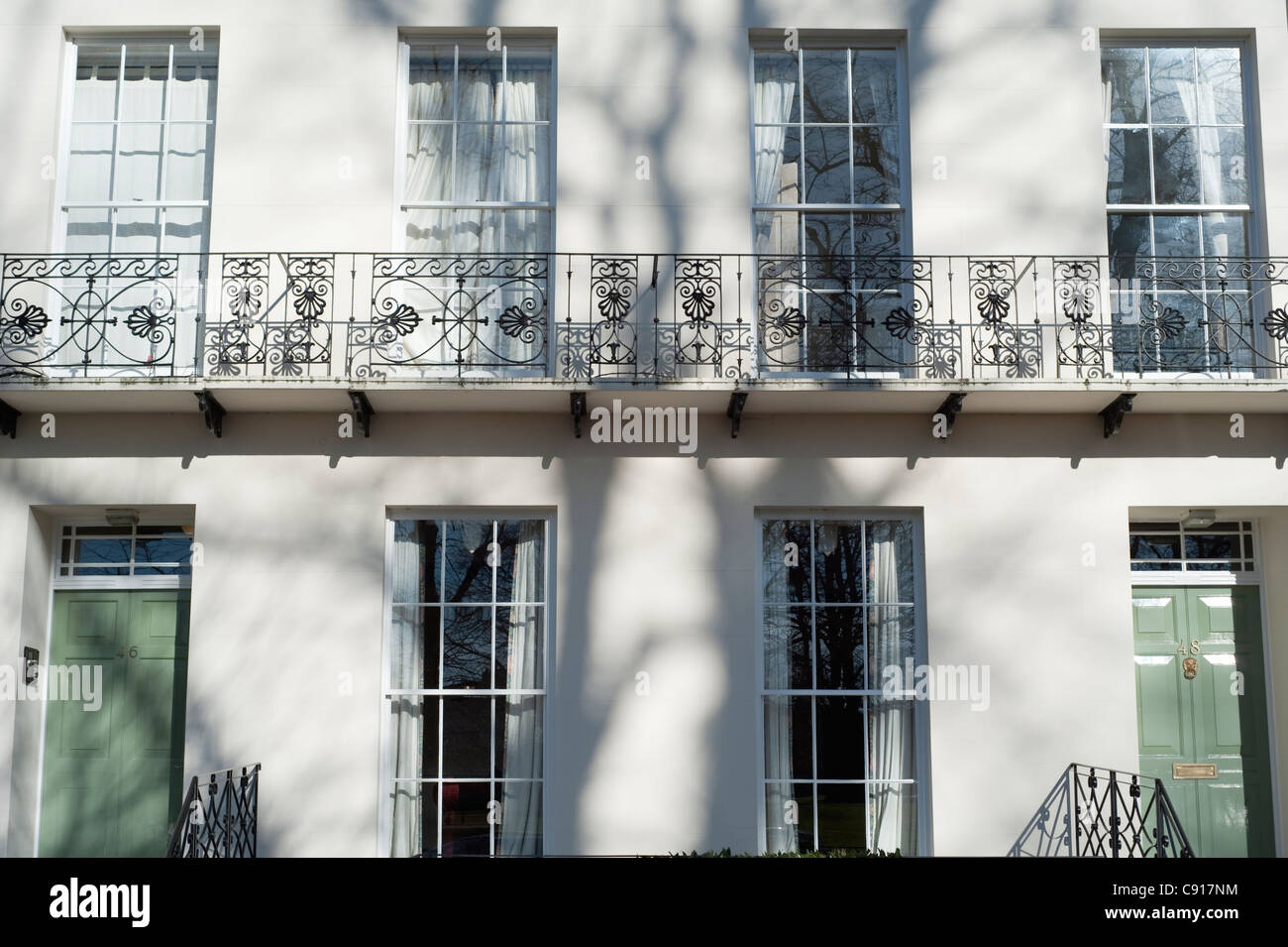 The town of Cheltenham has Regency terraces of cream-white houses and ...