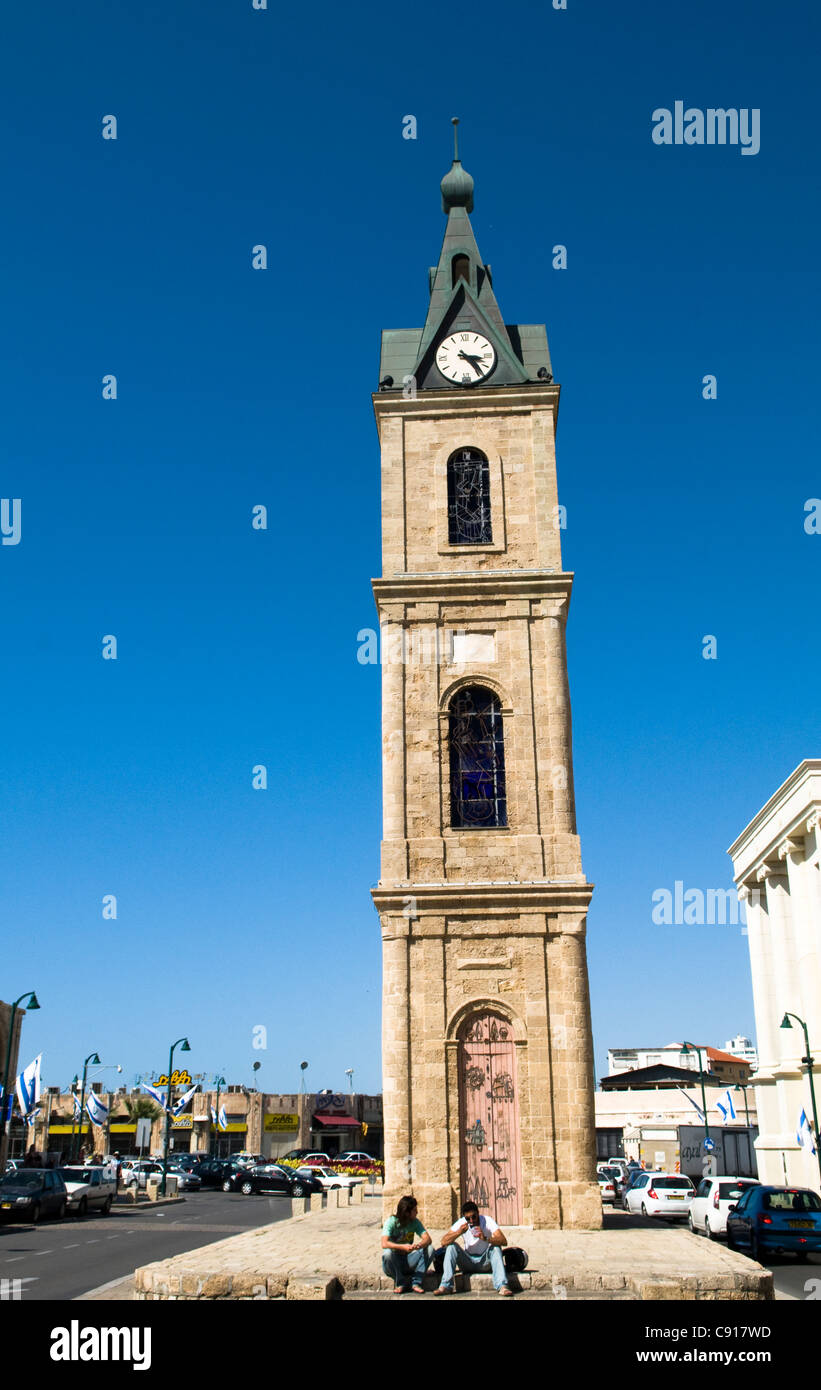 The old clock tower in Jaffa Stock Photo - Alamy