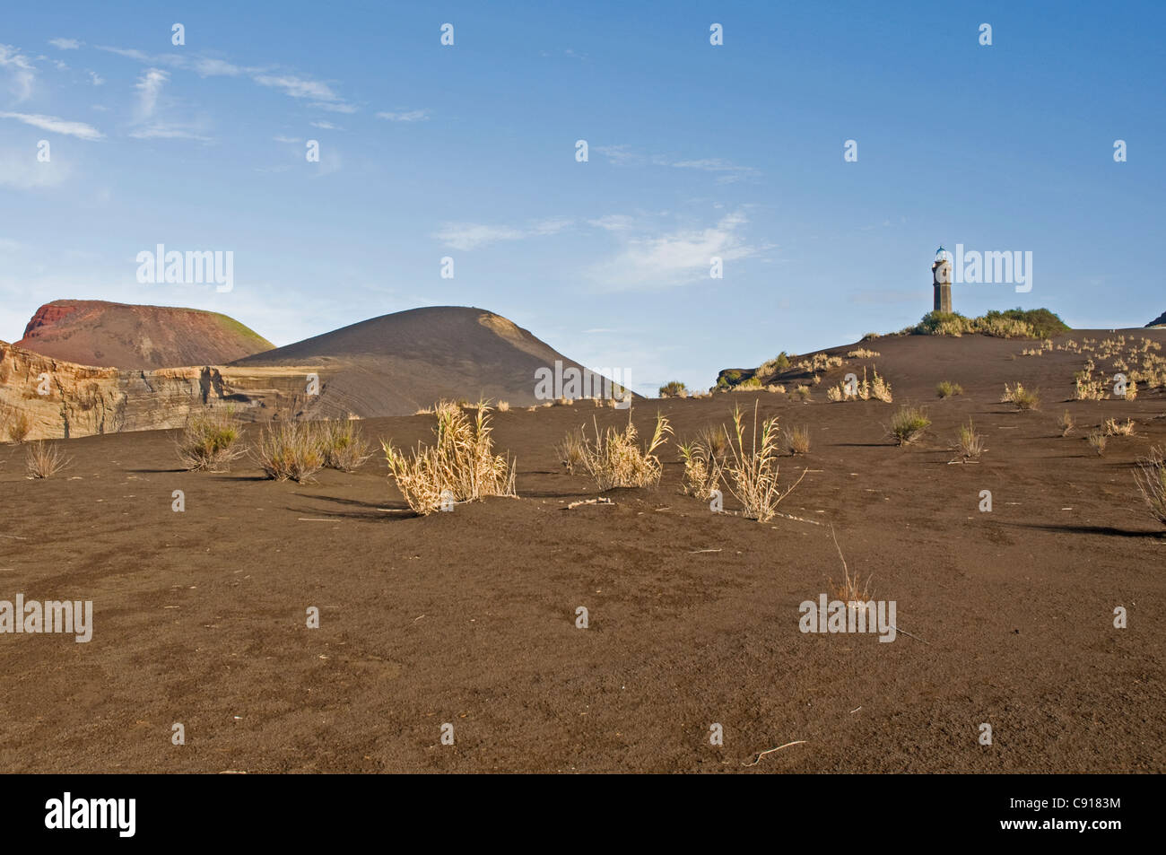 Landscape with 1958 volcano eruption crater that has extended the ...