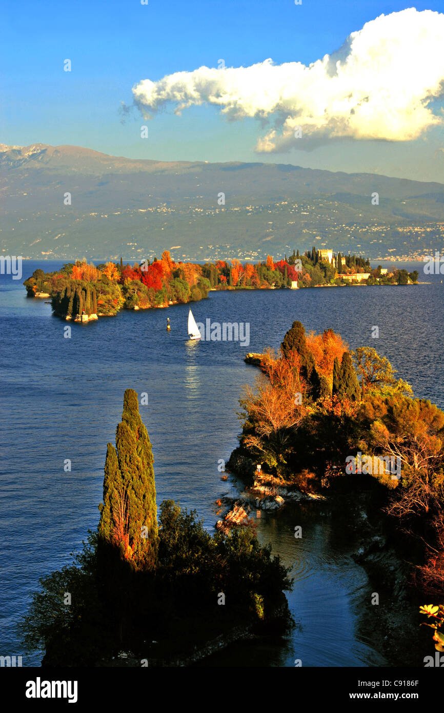 Garda island -Lake of Garda Stock Photo - Alamy