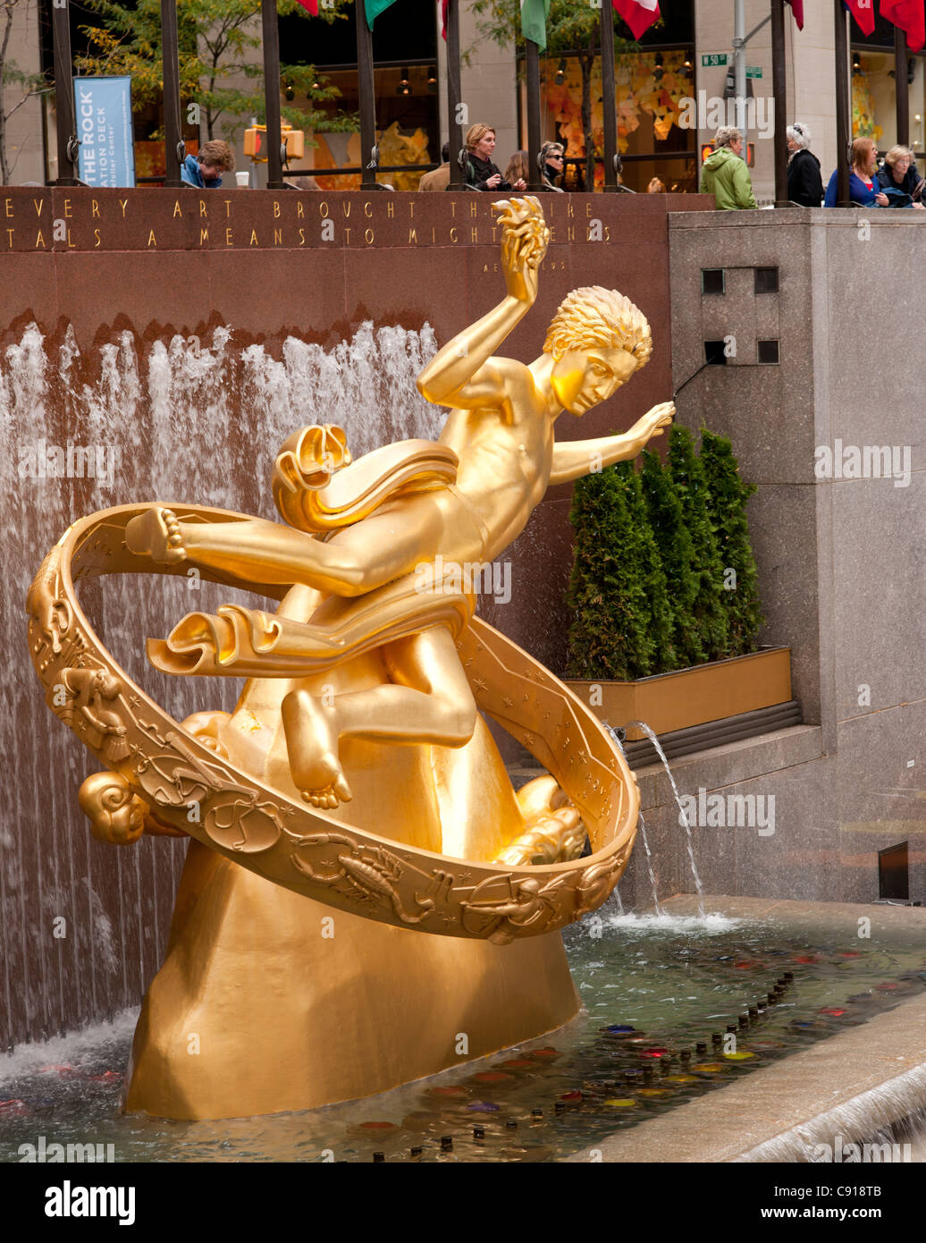 The Prometheus Statue Rockefeller Center in New York is located at the ...