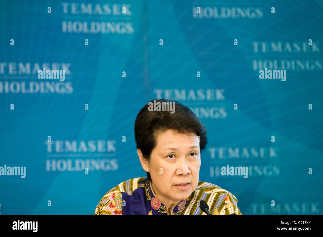Ho Ching, Executive Director and CEO of Temasek Holdings Pte, speaks ...
