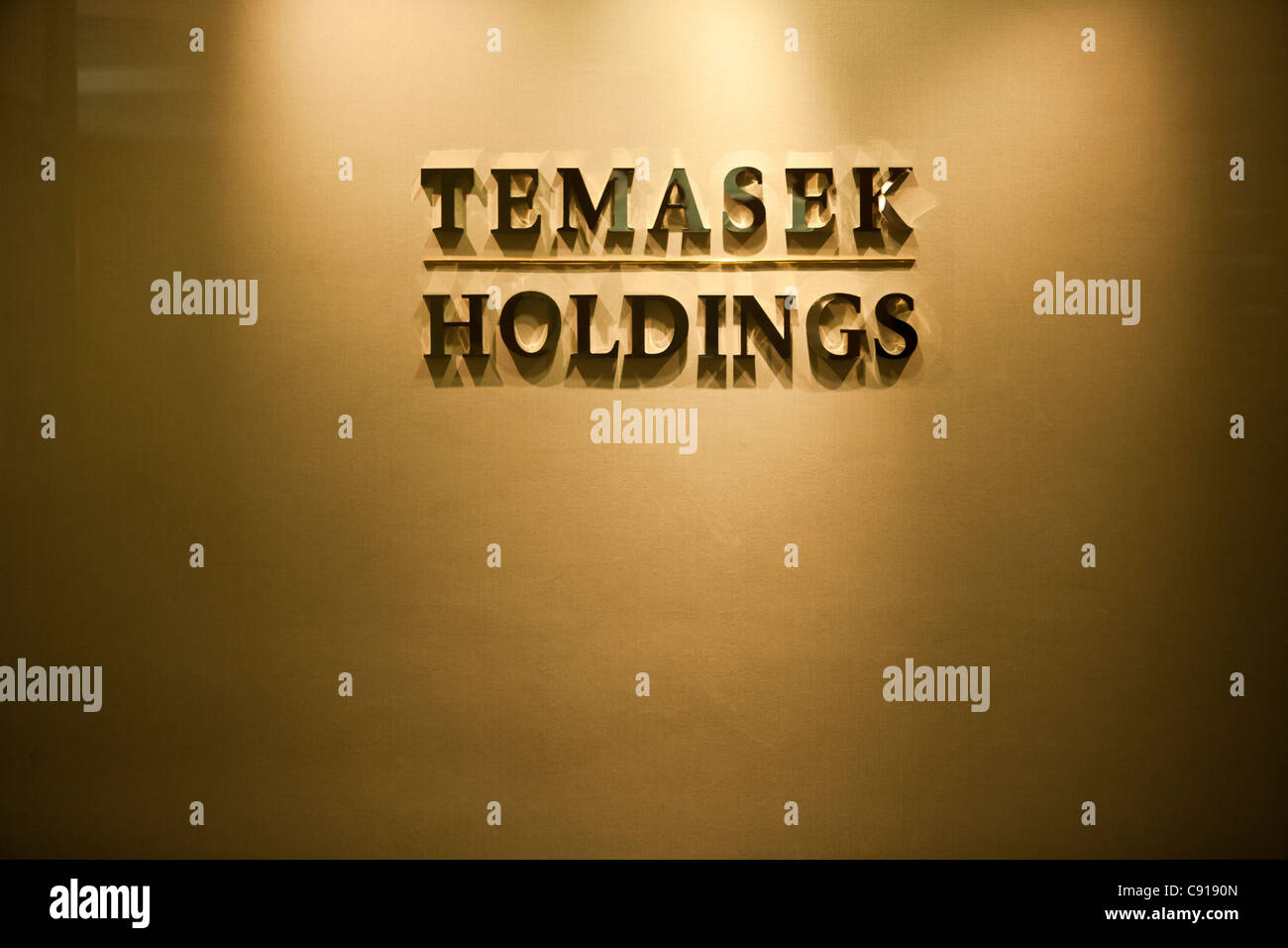The logo of Temasek Holdings Pte at the company's headquarters, in ...