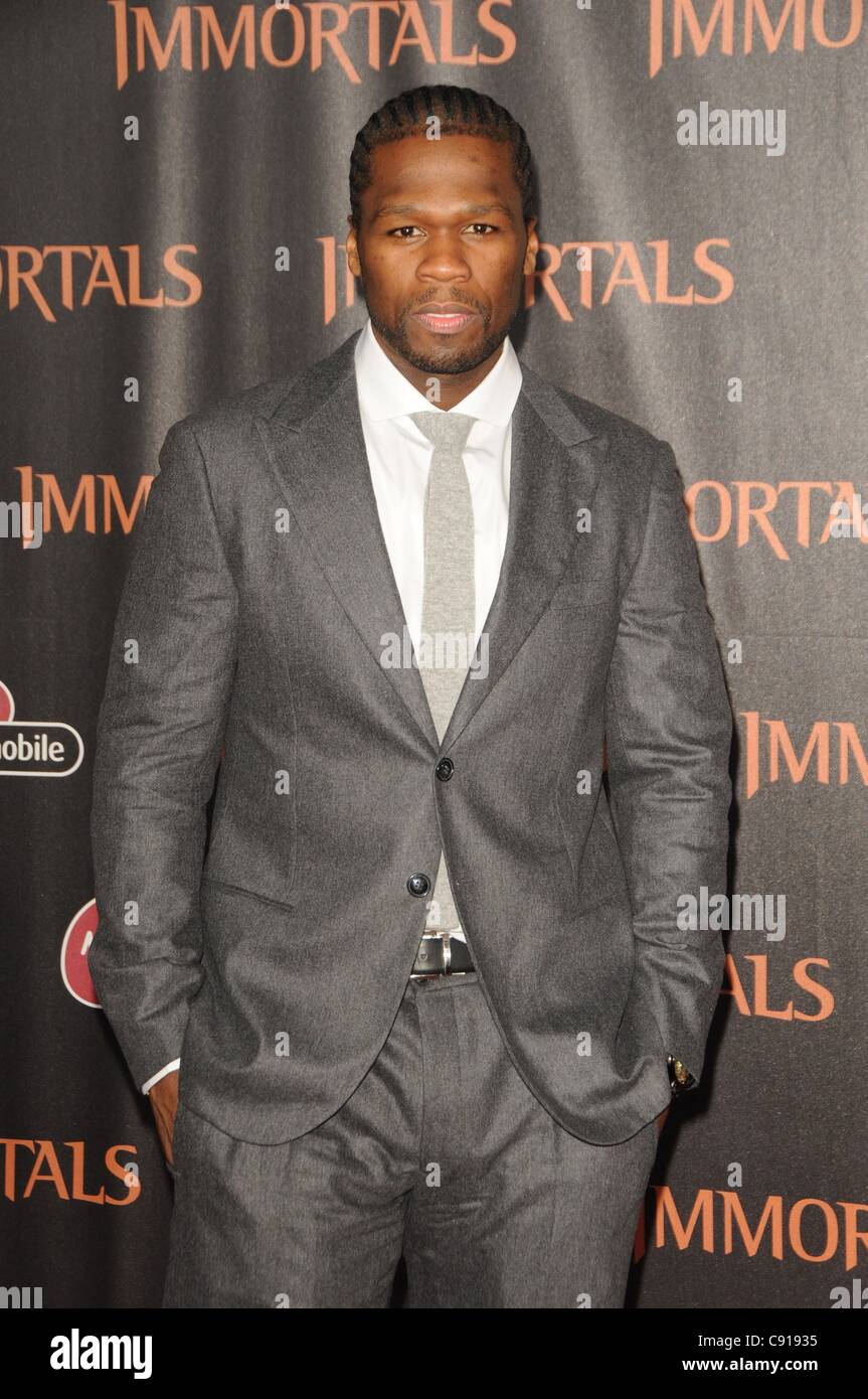 Curtis Jackson at arrivals for IMMORTALS Premiere, Nokia Theatre at L.A ...