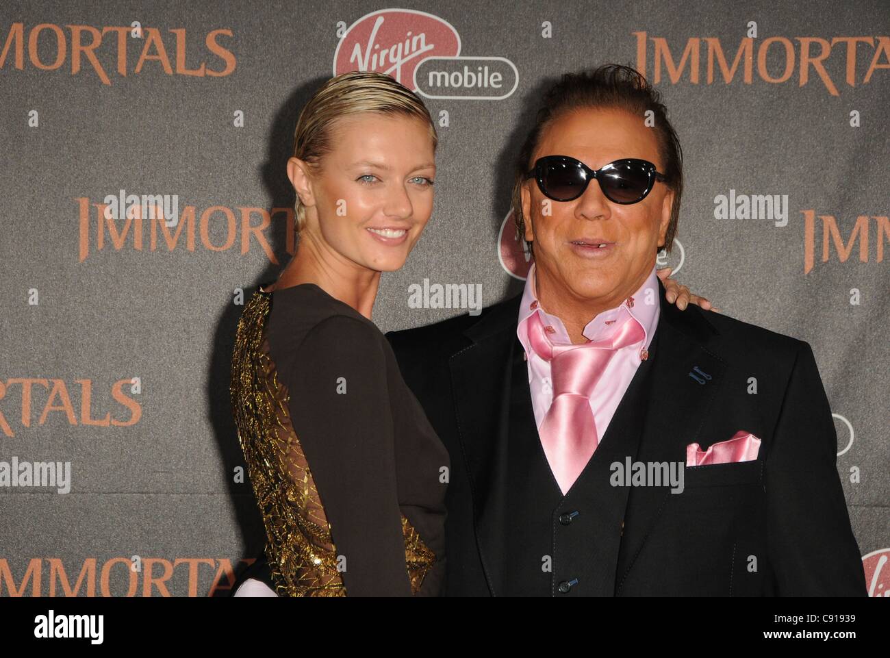 Mickey Rourke at arrivals for IMMORTALS Premiere, Nokia Theatre at L.A ...