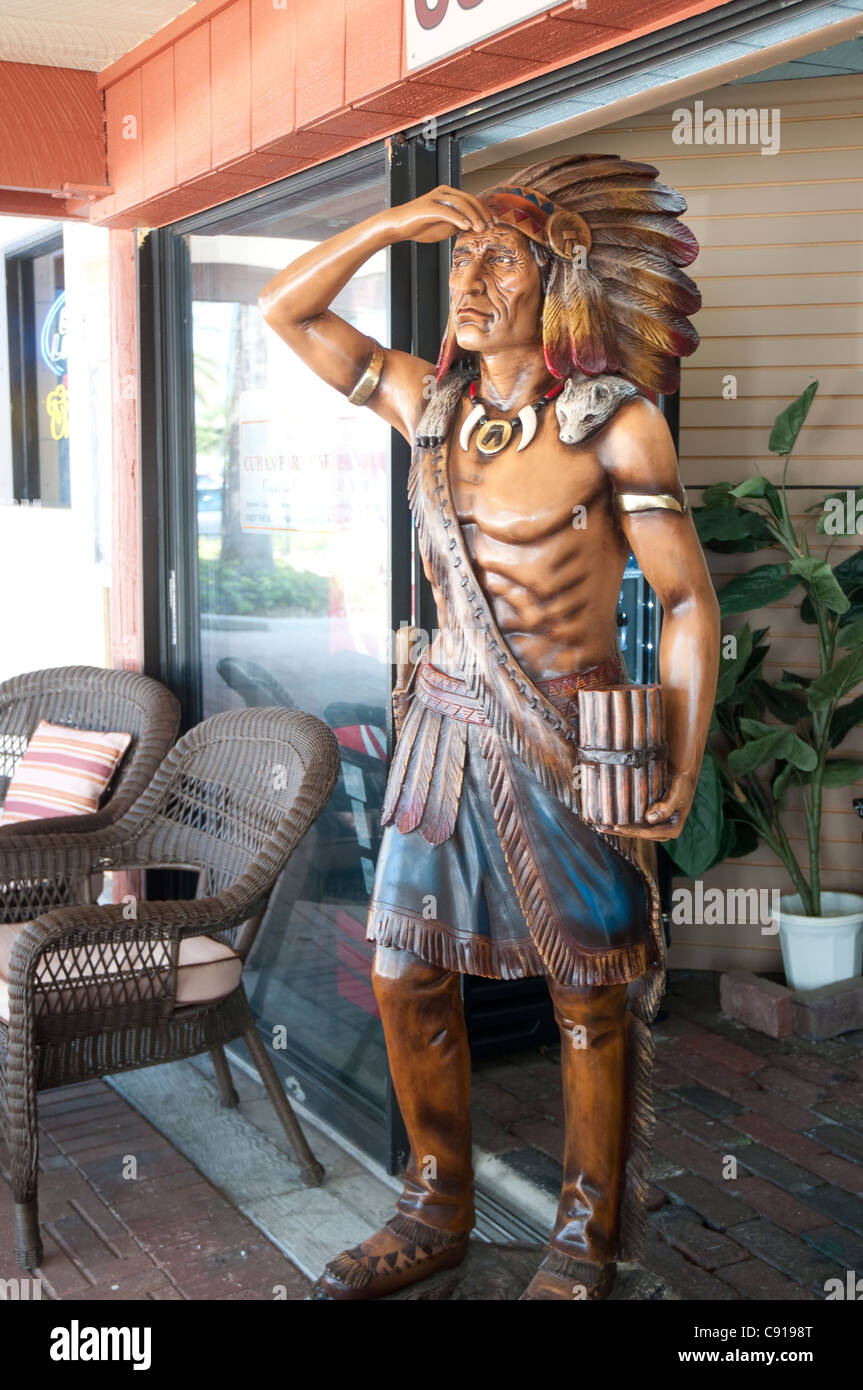 There is a cigar store at Indian Johns Pass centre with a full scale ...