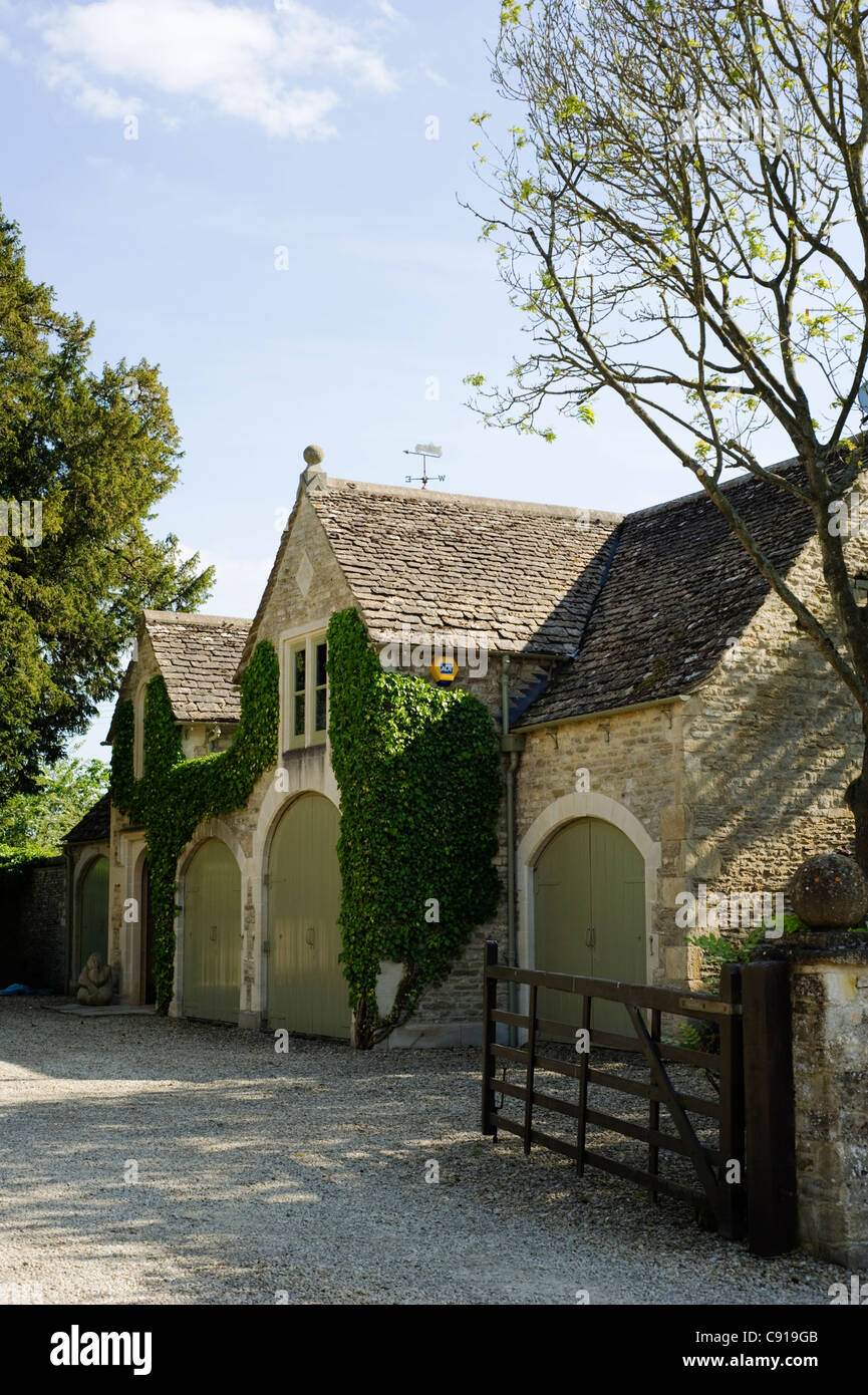 Many buildings in the Cotswolds are built from the local limestone ...