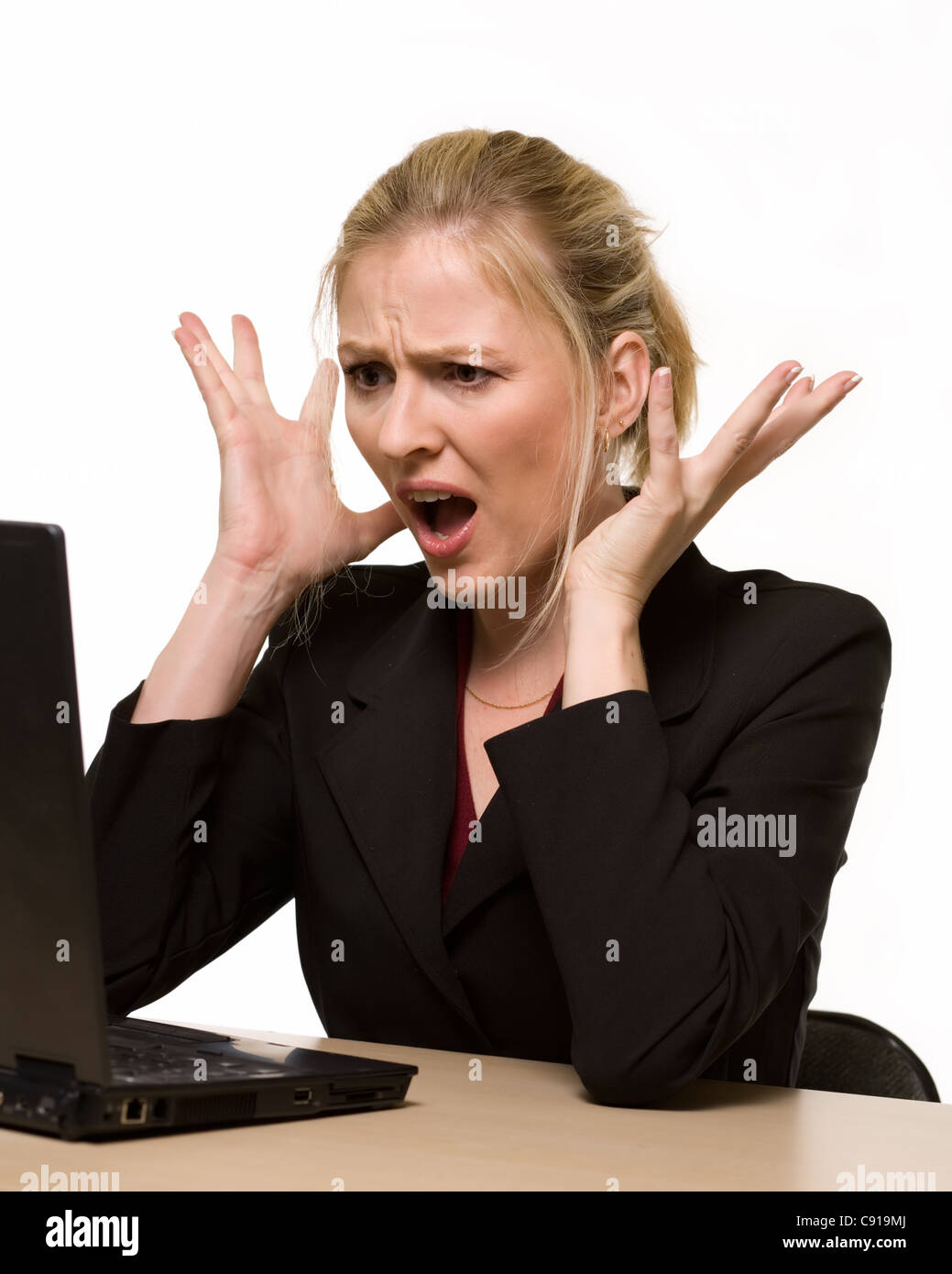 Angry receptionist hi-res stock photography and images - Alamy