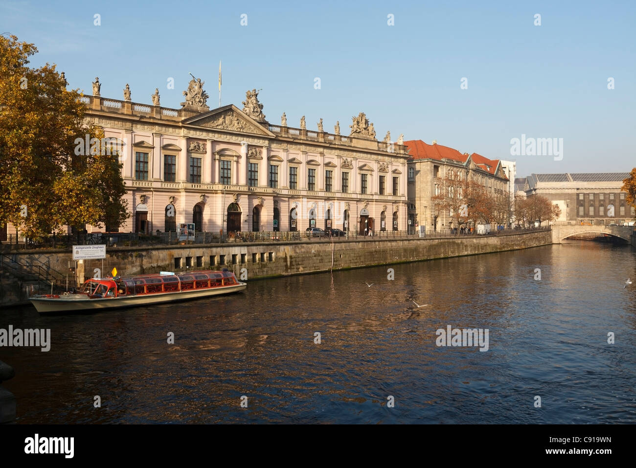 River Spree from Schlossbrücke with Museum of Germany History, Berlin ...