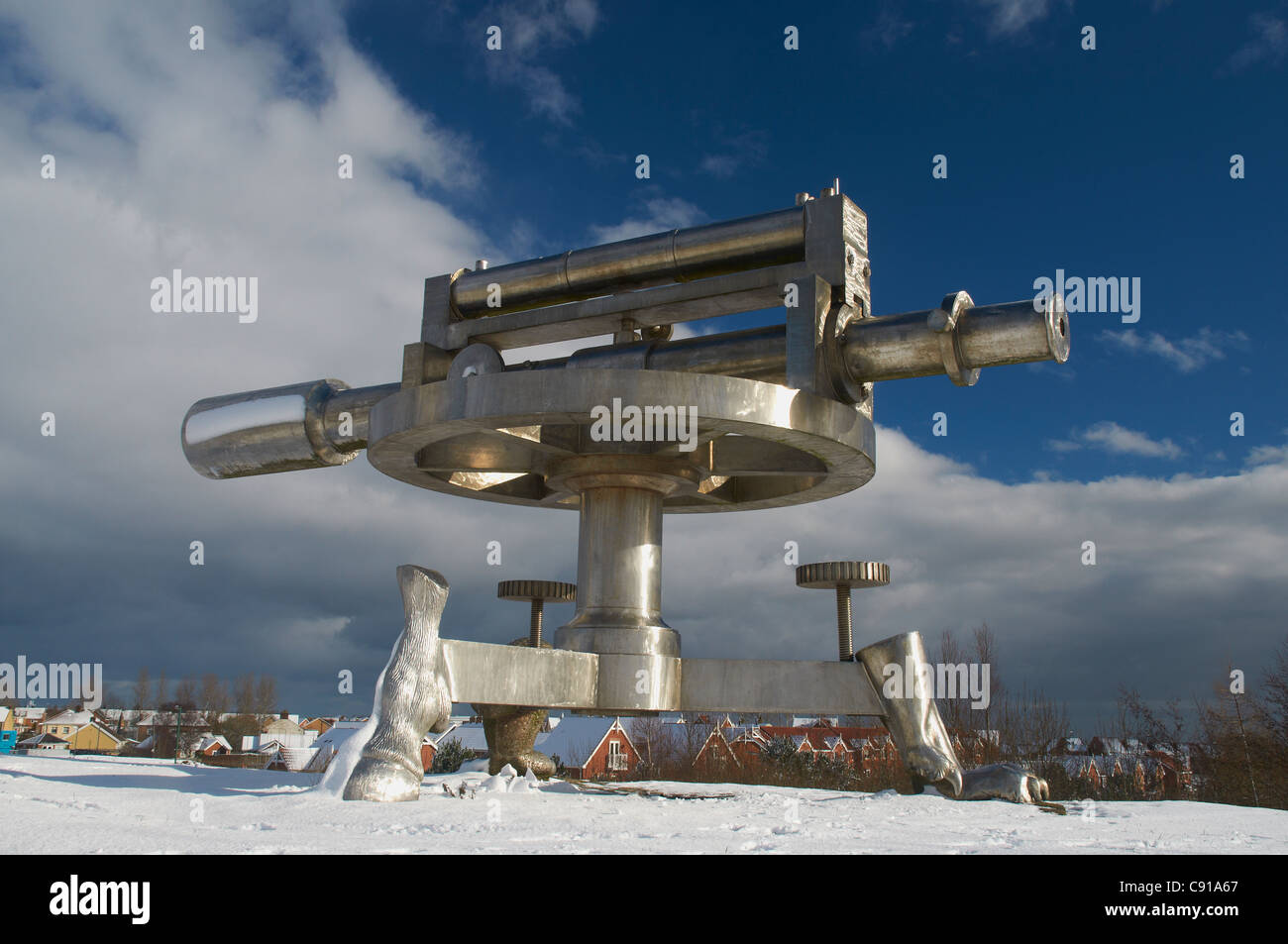 Derwentside, Terra Novalis sculptures on the site of the former steel ...