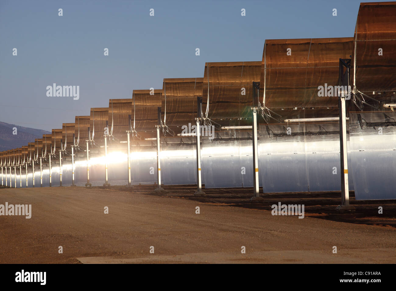 Andasol 1, the first solar parabolic trough power plant in Europe near ...