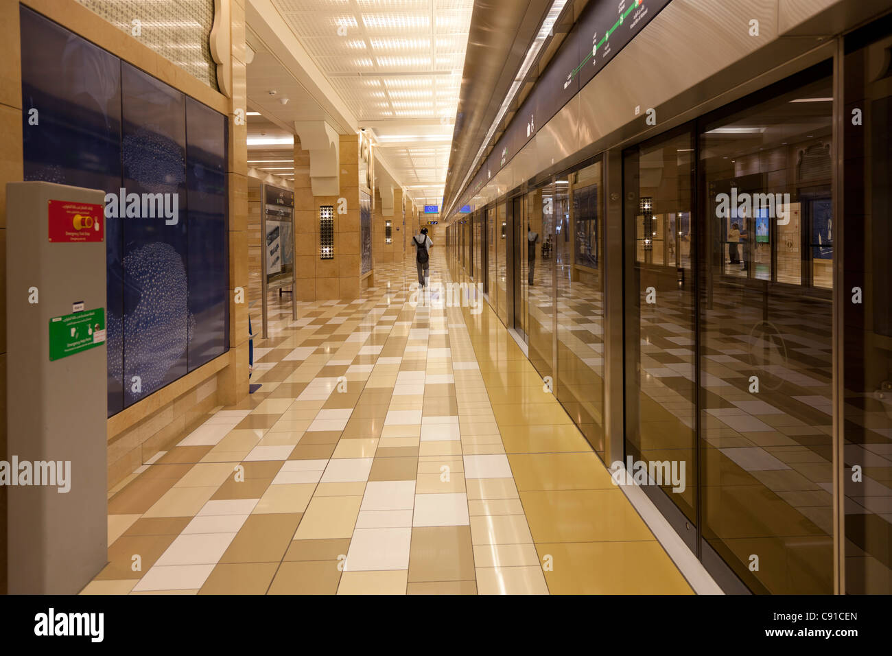 Subway station in Dubai city Stock Photo - Alamy