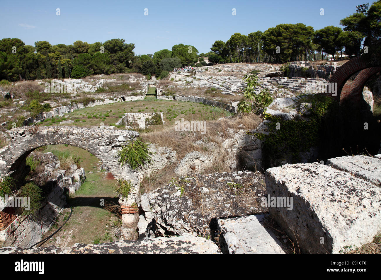 There is a large 2nd Century Roman amphitheatre carved out of the rocks ...