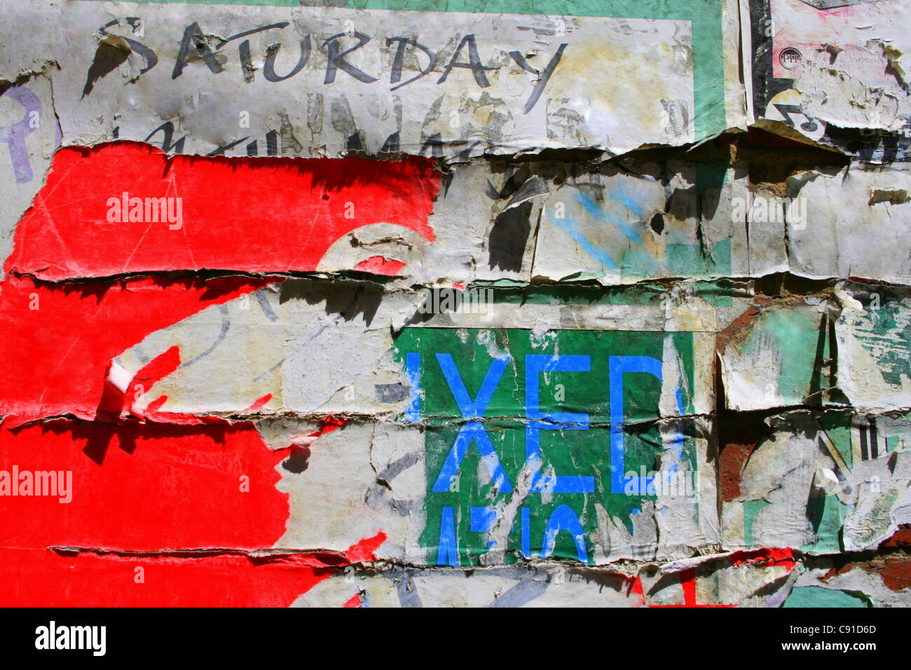 Layers of posters hi-res stock photography and images - Alamy