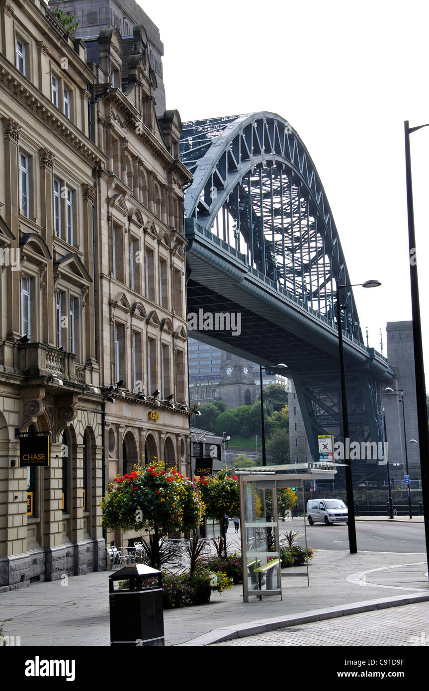 The Quayside walk along the River Tyne through the streets of the city ...