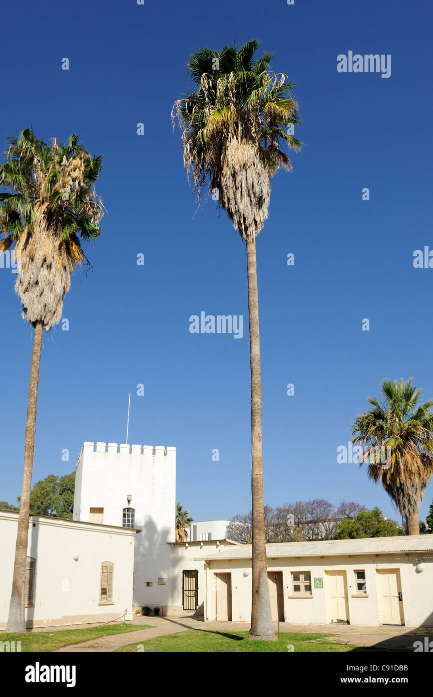 Old fort with palm trees, Windhuk, Windhoek, Namibia Stock Photo - Alamy