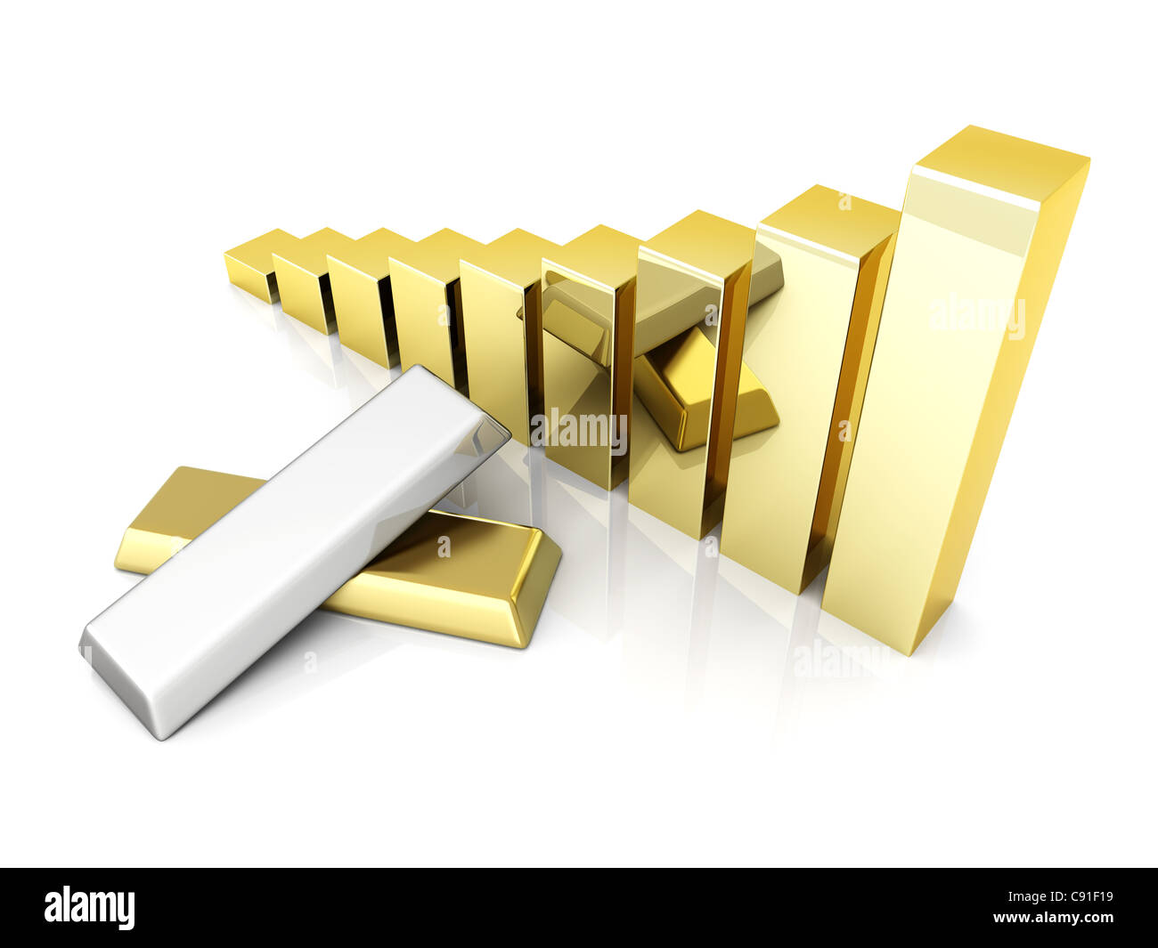 Rising value of precious metals Stock Photo - Alamy