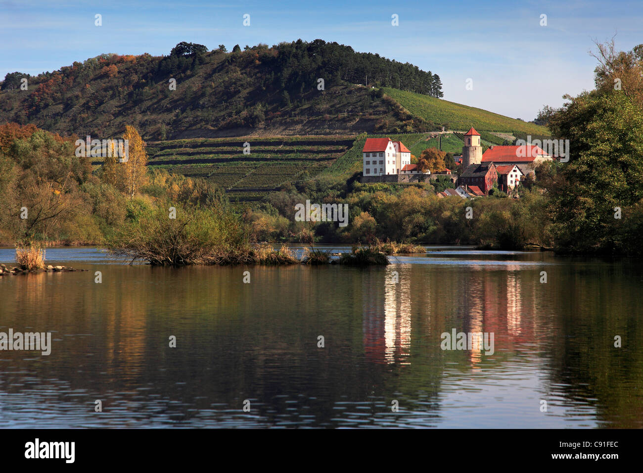 Castle, Homburg am Main, Main river, Spessart, Franconia, Bavaria ...