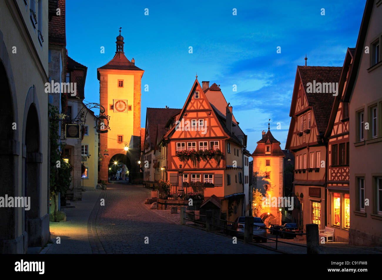 Ploenlein kobolzeller tor tower rothenburg hi-res stock photography and ...