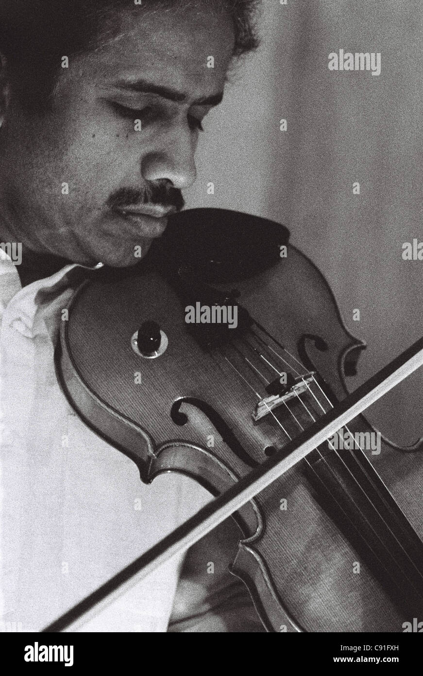Dr L Subramaniam backstage before a concert in London 1996 Stock Photo ...