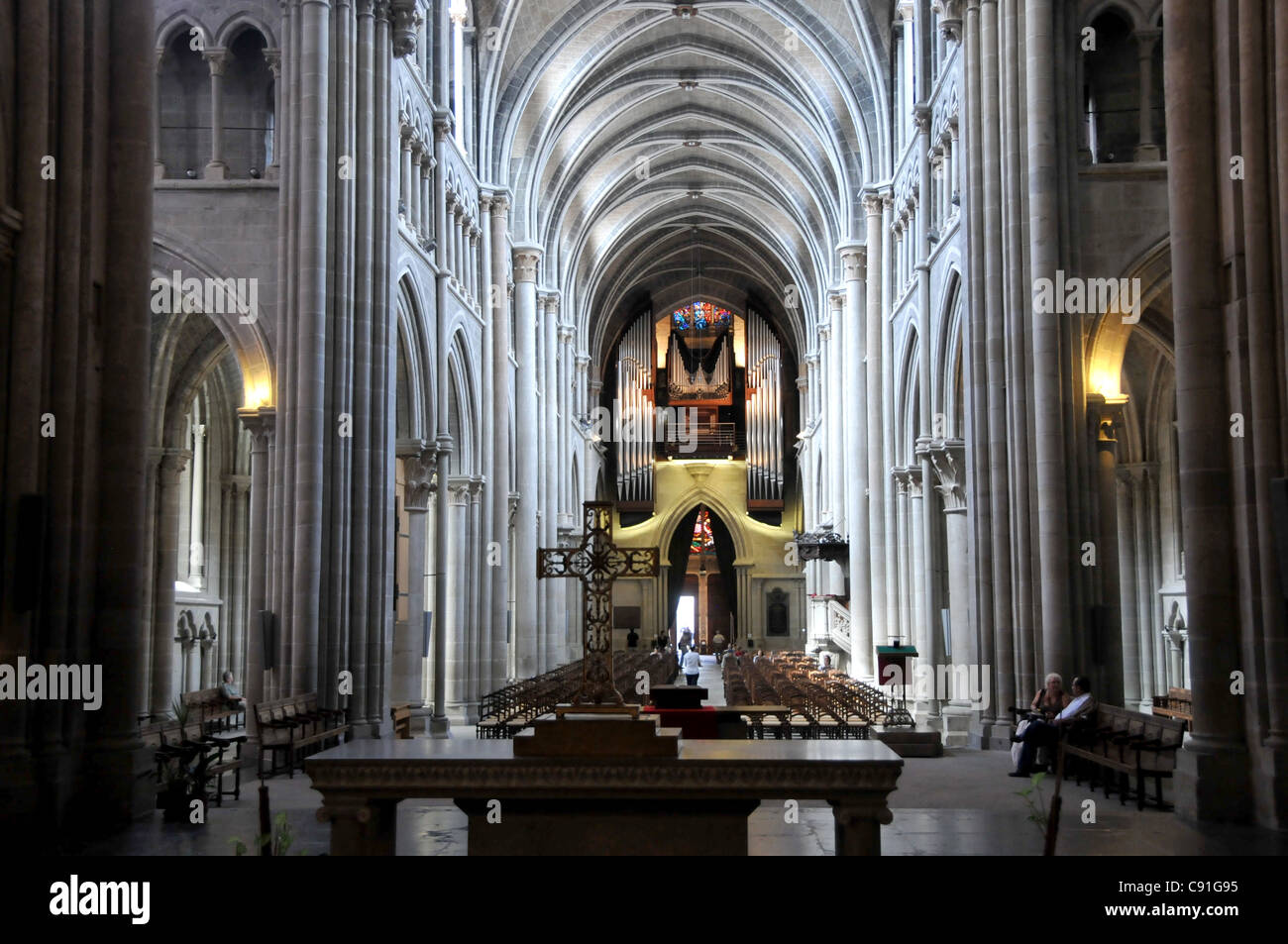 Lausanne Cathedral, Lausanne, Canton of Vaud, Switzerland Stock Photo ...