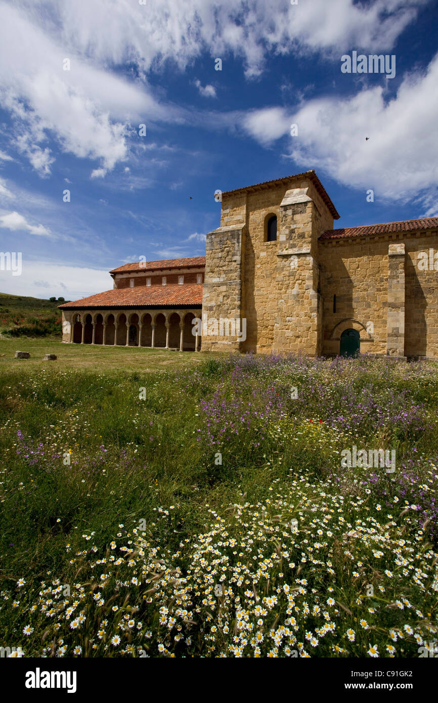 View at the monastery Monasterio de San Miguel de Escalada in the ...