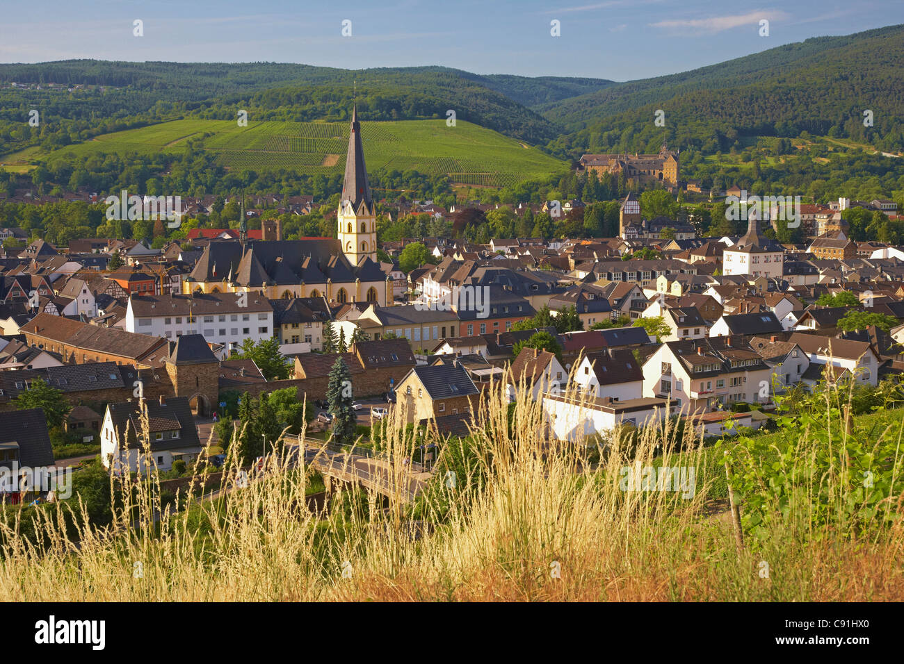 View at Ahrweiler, Bad Neuenahr-Ahrweiler, Ahr, Eifel, Rhineland ...