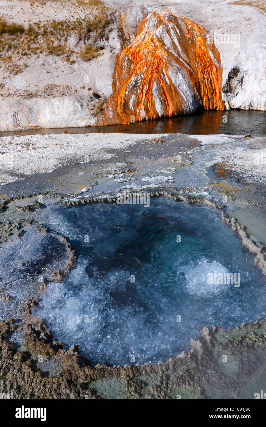 Chinese Spring and Firehole River, Upper Geyser Basin, Yellowstone ...