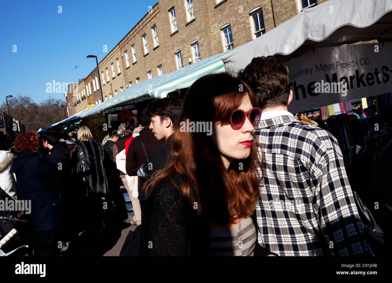 Broadway Market in Hackney is a busy and popular street market, for ...