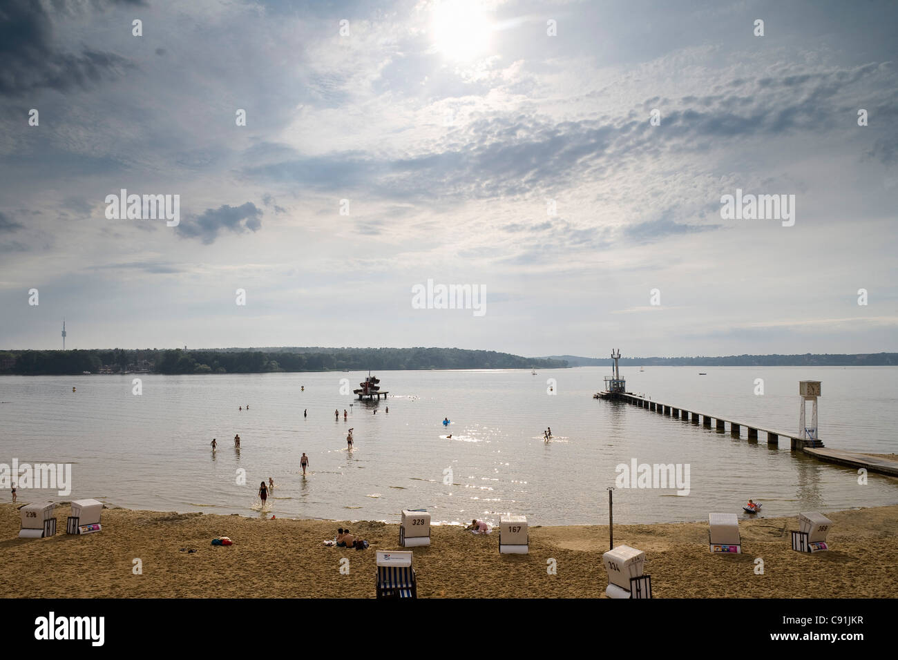 Beach at Strandbad Wannsee, Berlin, Germany, Europe Stock Photo - Alamy