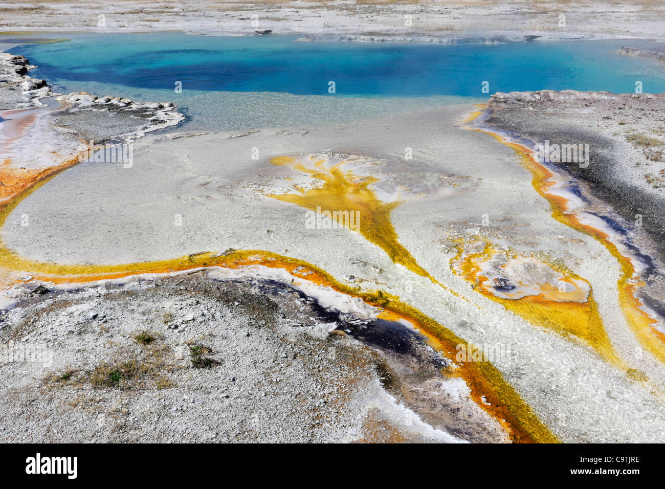 Shapphire Pool, Biscuit Basin, Yellowstone National Park Stock Photo ...