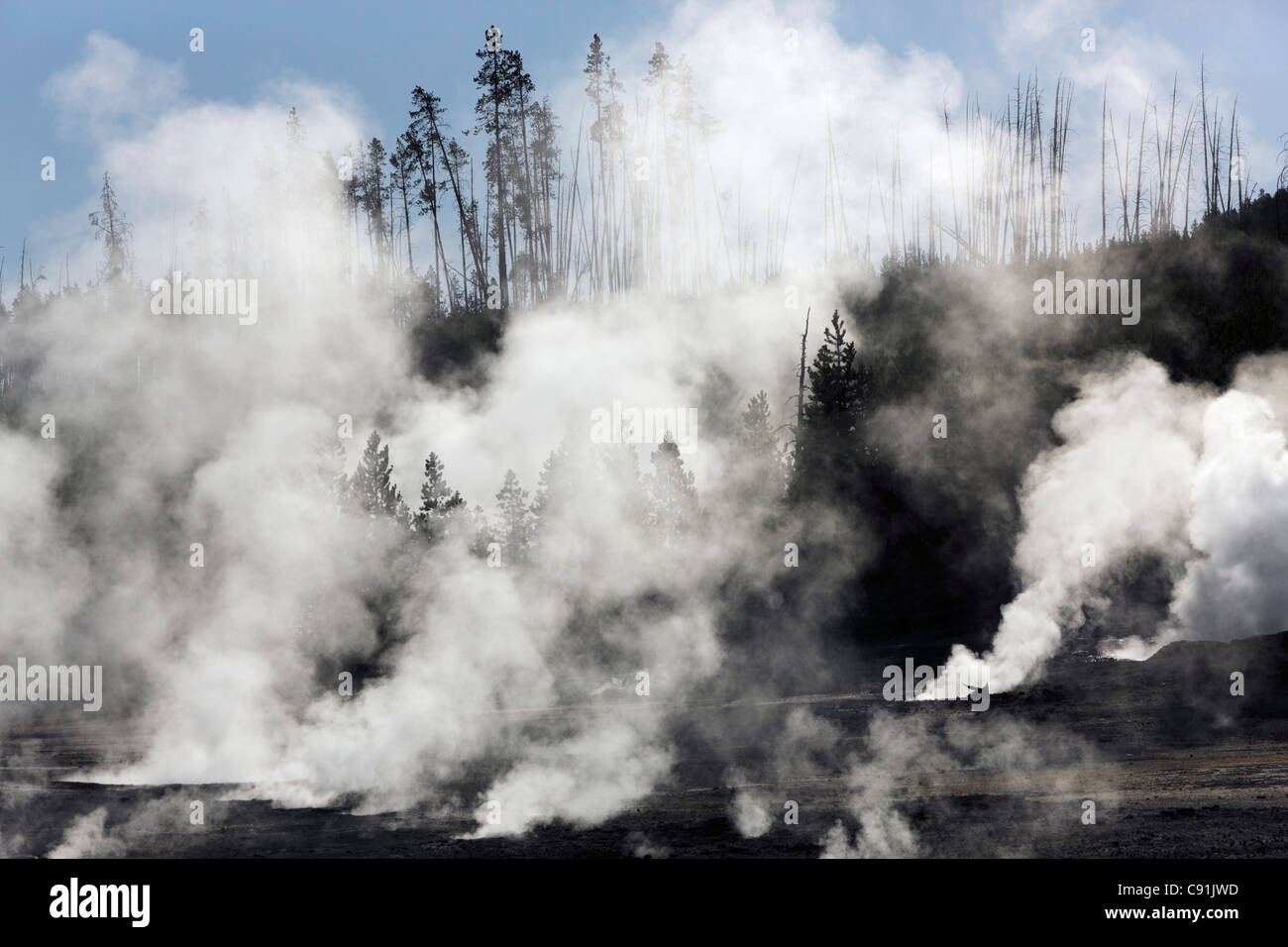 Parque nacional yellowstone steam hi-res stock photography and images ...