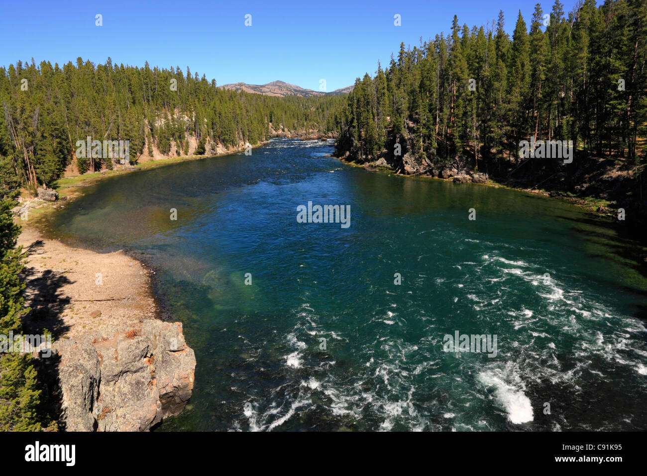 Yellowstone River, Yellowstone National Park Stock Photo - Alamy