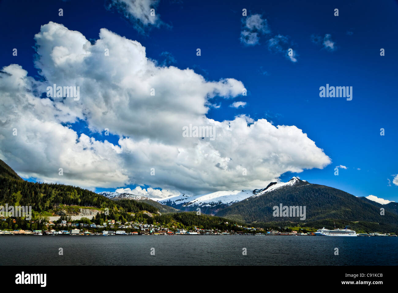 Scenic view of the Port of Ketchikan, Inside Passage, Southeast Alaska ...