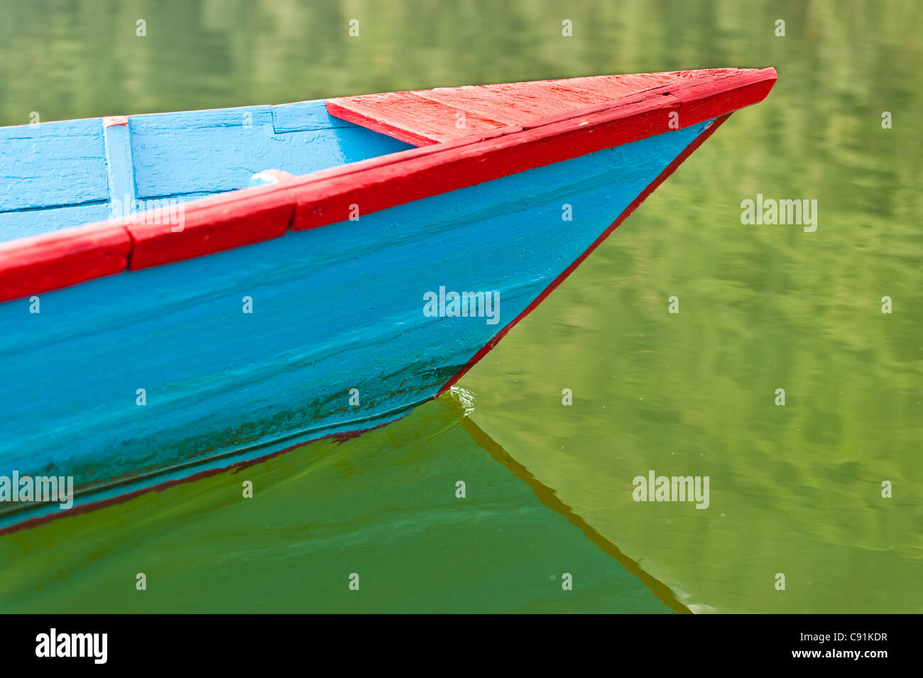 Boat on Phewa Lake in Pokhara Stock Photo - Alamy