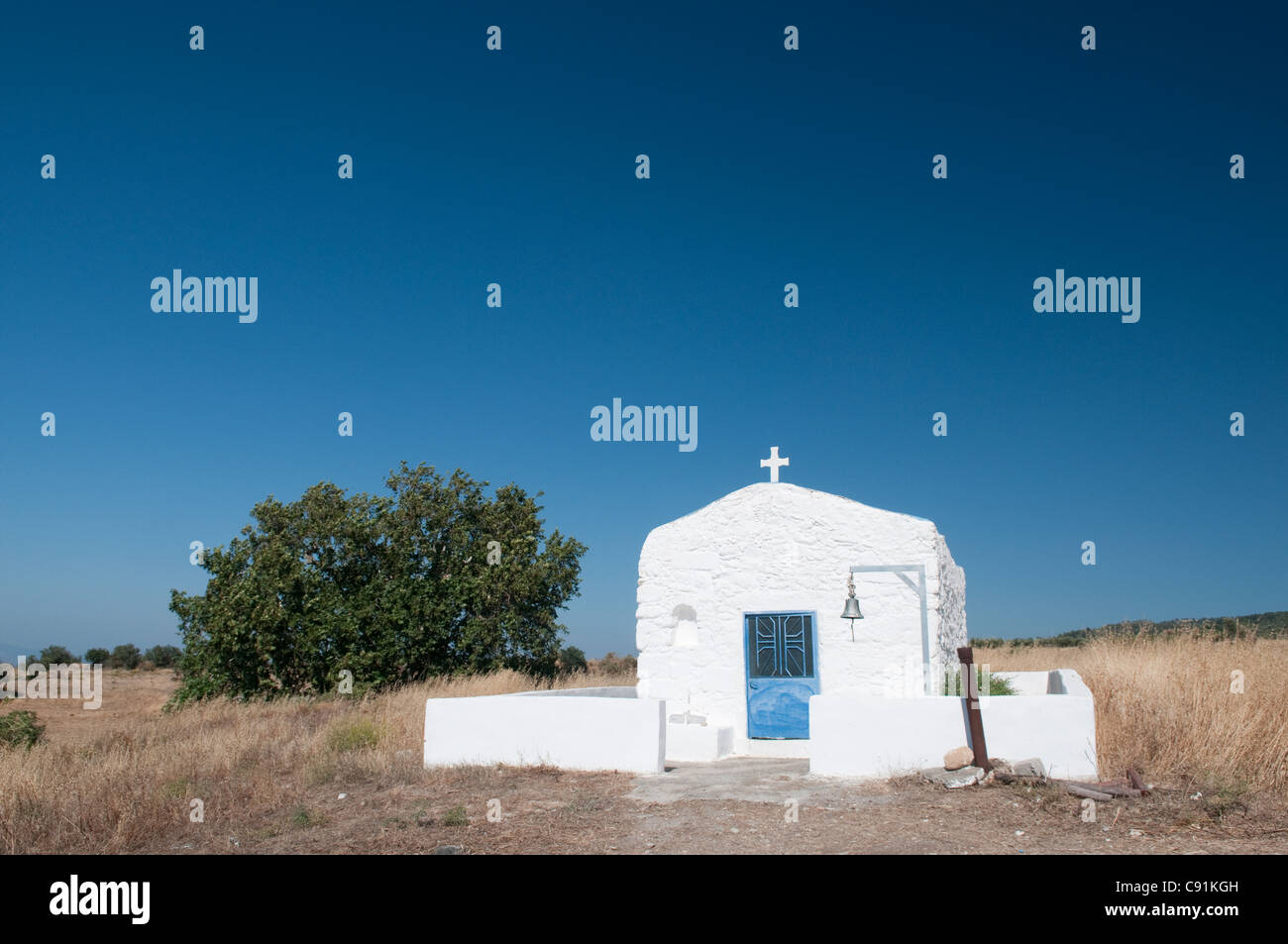 a small Greek church on the island of Kos Stock Photo - Alamy