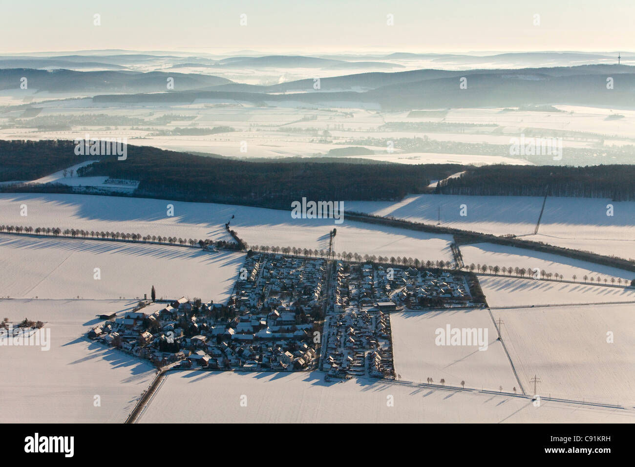 Aerial snow landscape hi-res stock photography and images - Alamy