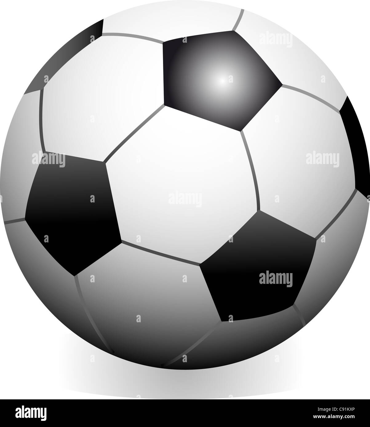 Vector soccer game ball isolated on white background Stock Photo - Alamy