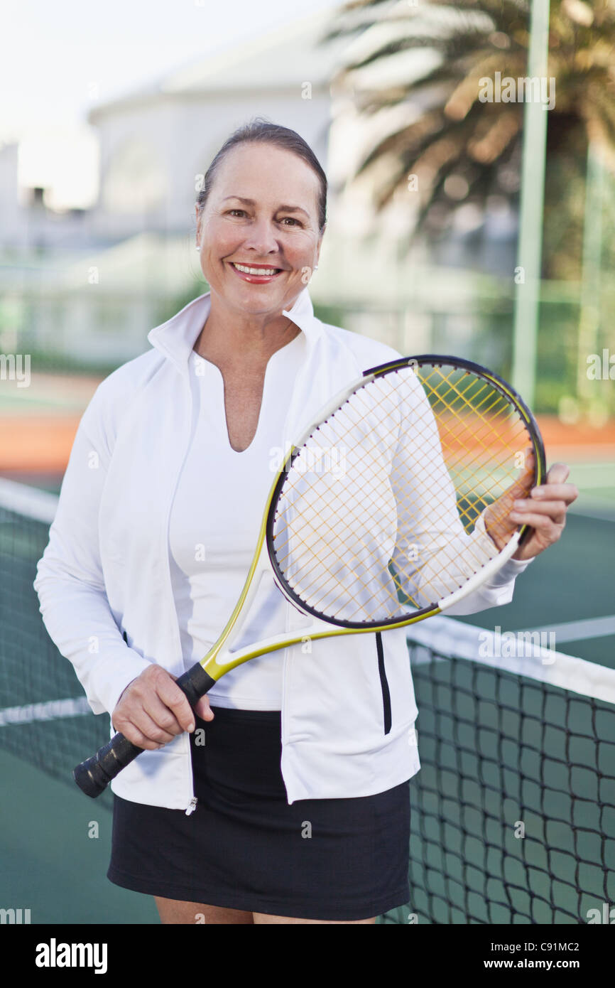 Portrait lady tennis racket hi-res stock photography and images - Alamy