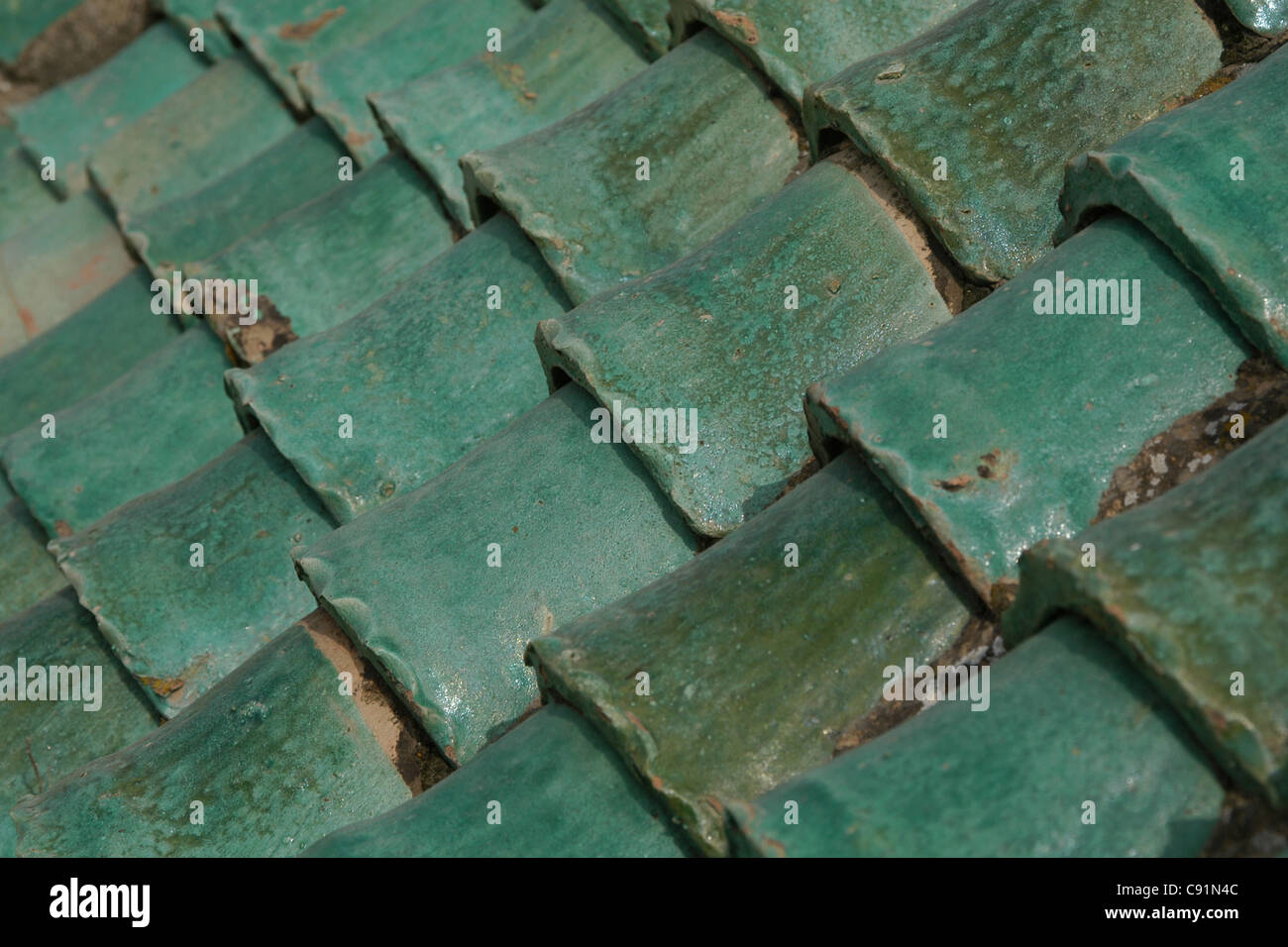 Moroccan green roof tiles hi-res stock photography and images - Alamy