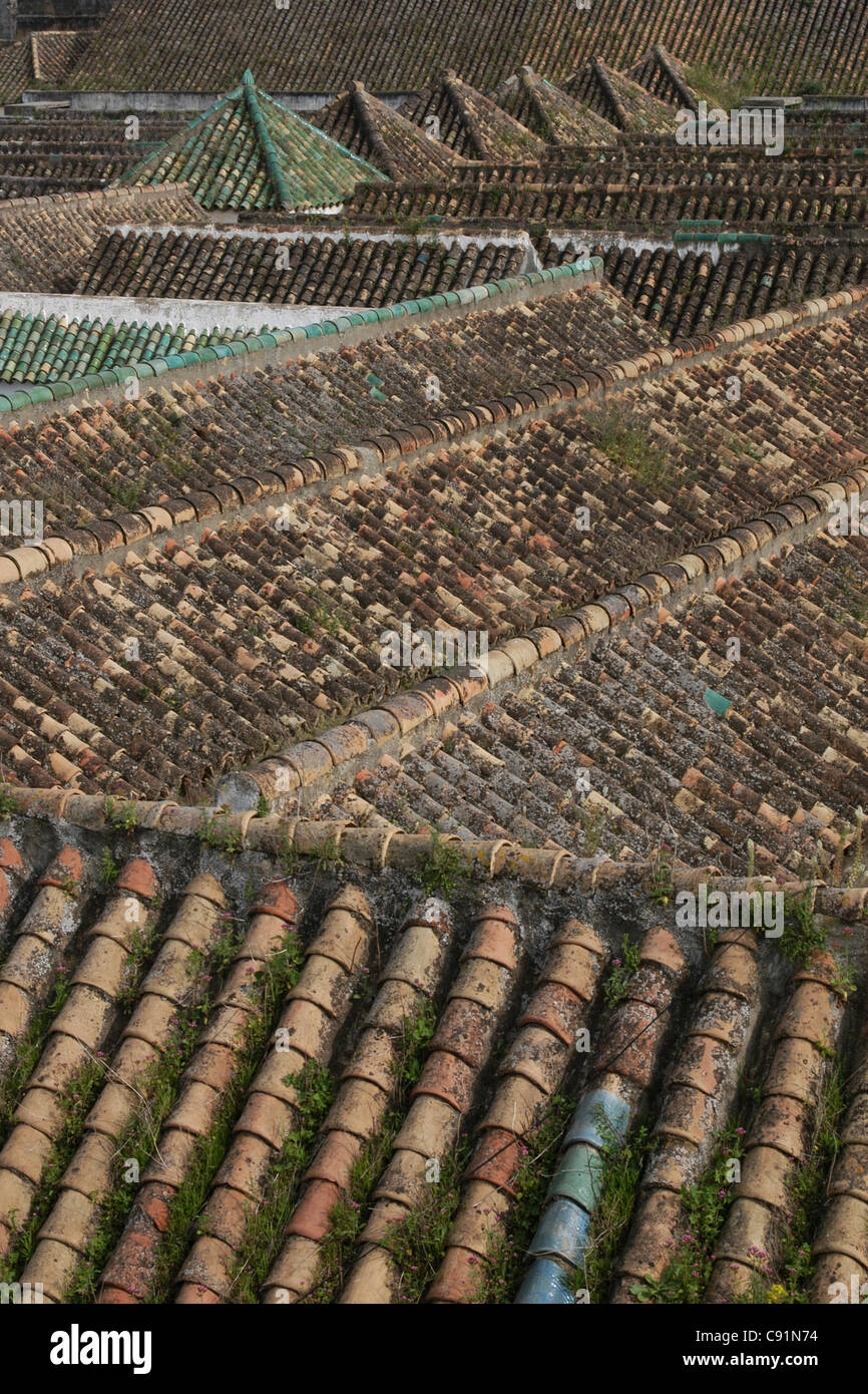 Tiled roof of the Grand Mosque in Meknes, Morocco Stock Photo - Alamy