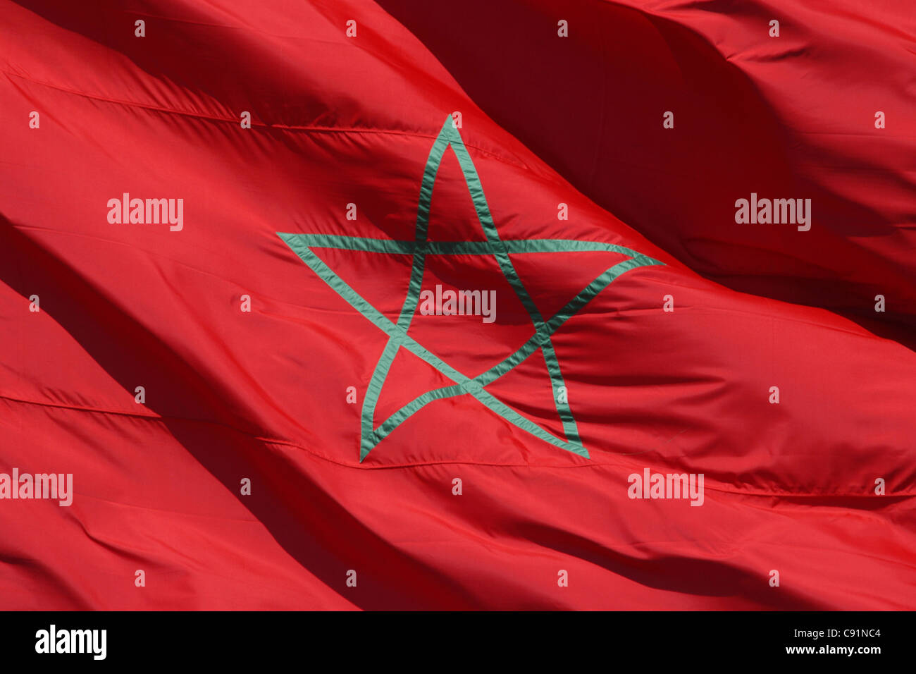 Moroccan national flag Stock Photo - Alamy