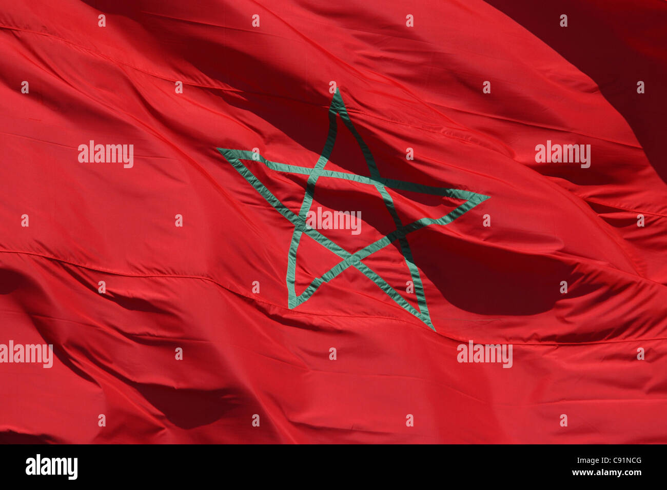 Moroccan national flag Stock Photo - Alamy
